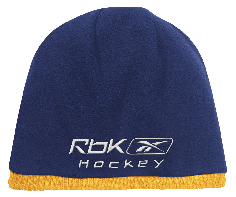 Buffalo Sabres Buffaslug Gold/Navy Reebok NHL Reversible 760 Knit Hat ...